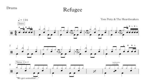 Refugee - Drums - Music by the Measures
