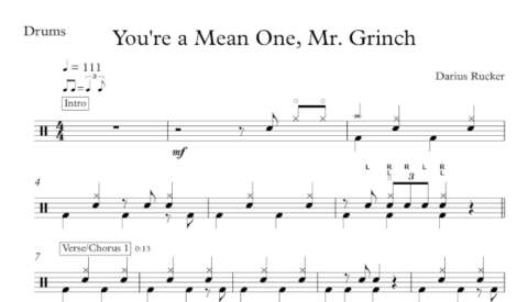 You're a Mean One, Mr. Grinch - Drums - Music by the Measures