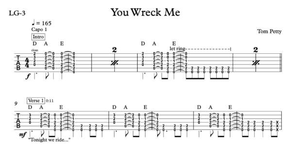 You Wreck Me - Lead Guitar - Music by the Measures