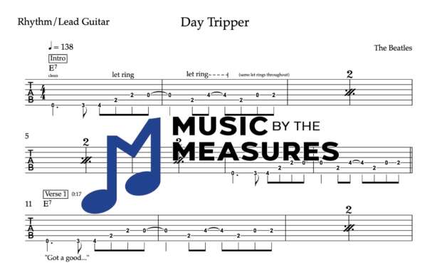 Day Tripper - The Beatles - Song Breakdown - Music by the Measures